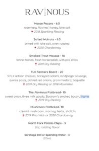 Wine & Food | Ravines Wine Cellars | Finger Lakes | Seneca & Keuka